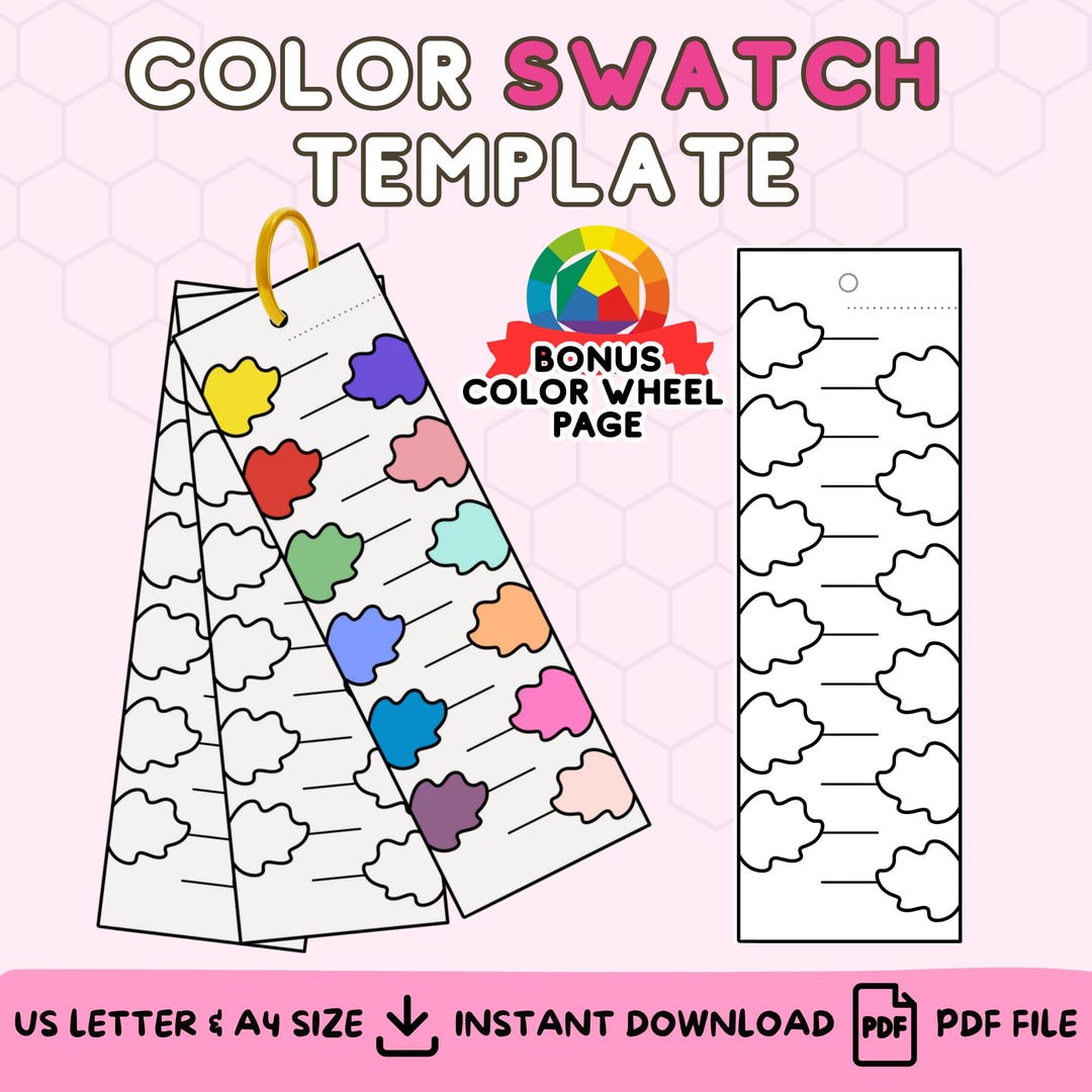 Blank Color Swatch Template: Alcohol & Acrylic Markers (PDF) - Etsy