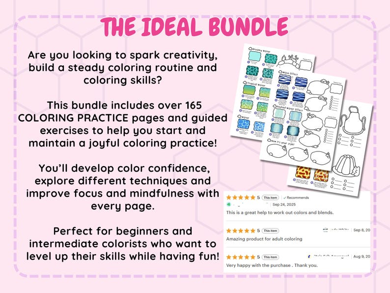 How to Color Alcohol Marker Coloring Practice Bundle: Printable ...