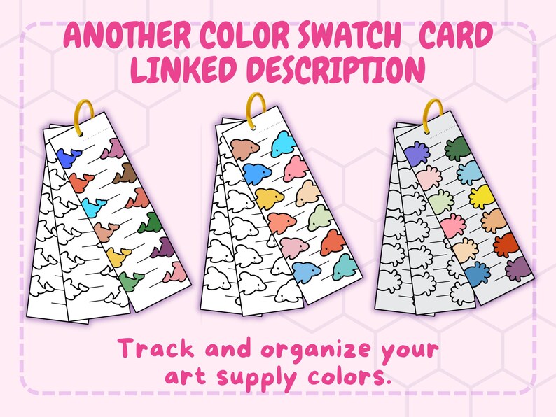 Printable Color Swatch Chart Template: 48 Color Layout (PDF) - Etsy