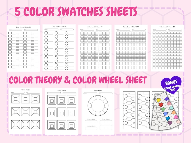 Coloring Practice Bundle 90+ Sheets for Alcohol Markers (PDF) - Etsy
