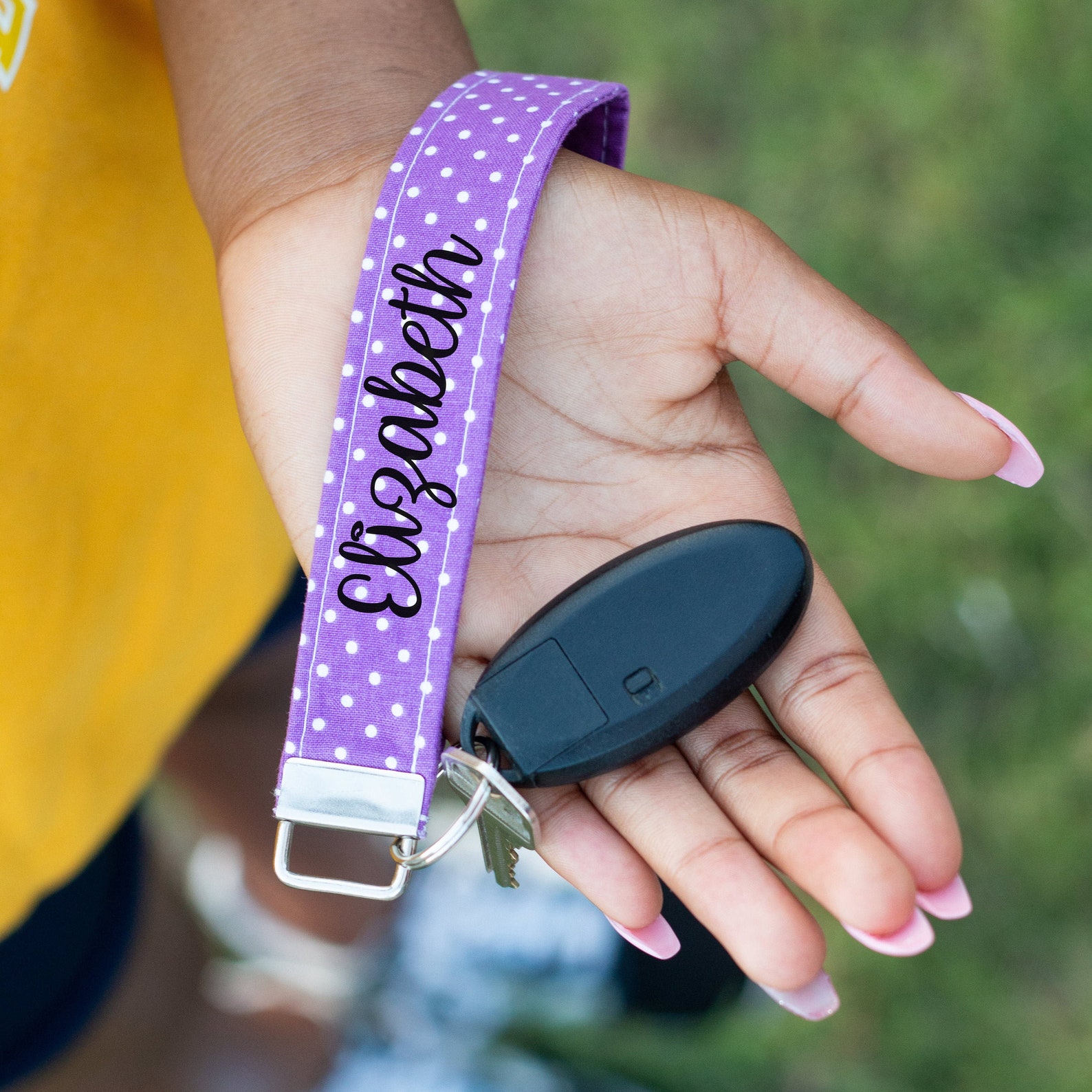 Personalized Purple Key Fob Custom Purple Keychain Strap | Etsy