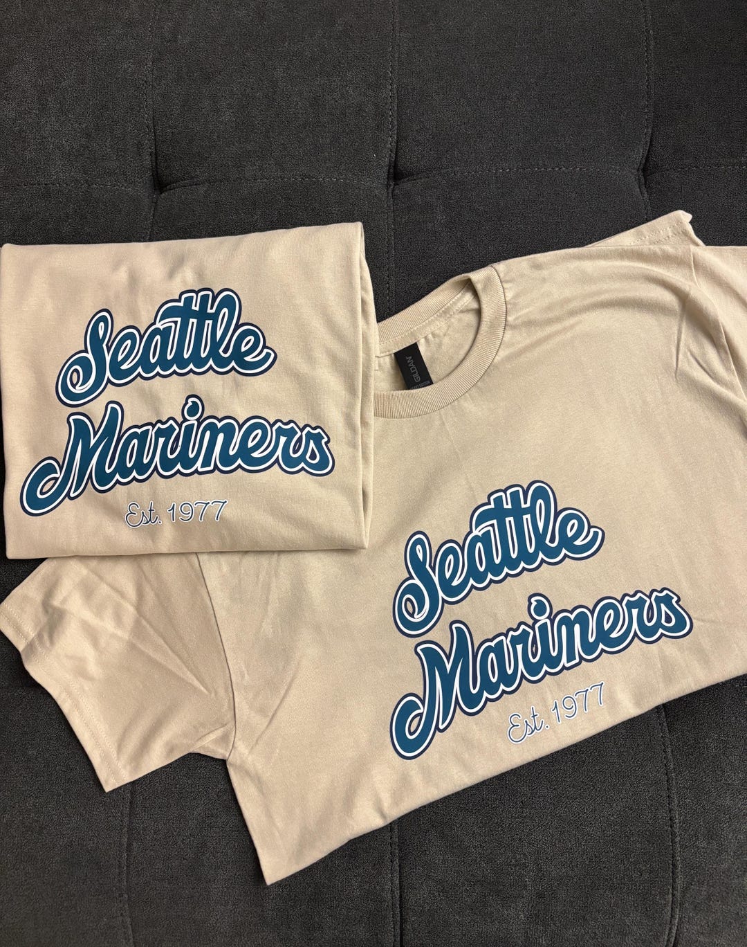 Vintage Seattle Mariners Shirt: Sand Colored Baseball Tee - Etsy