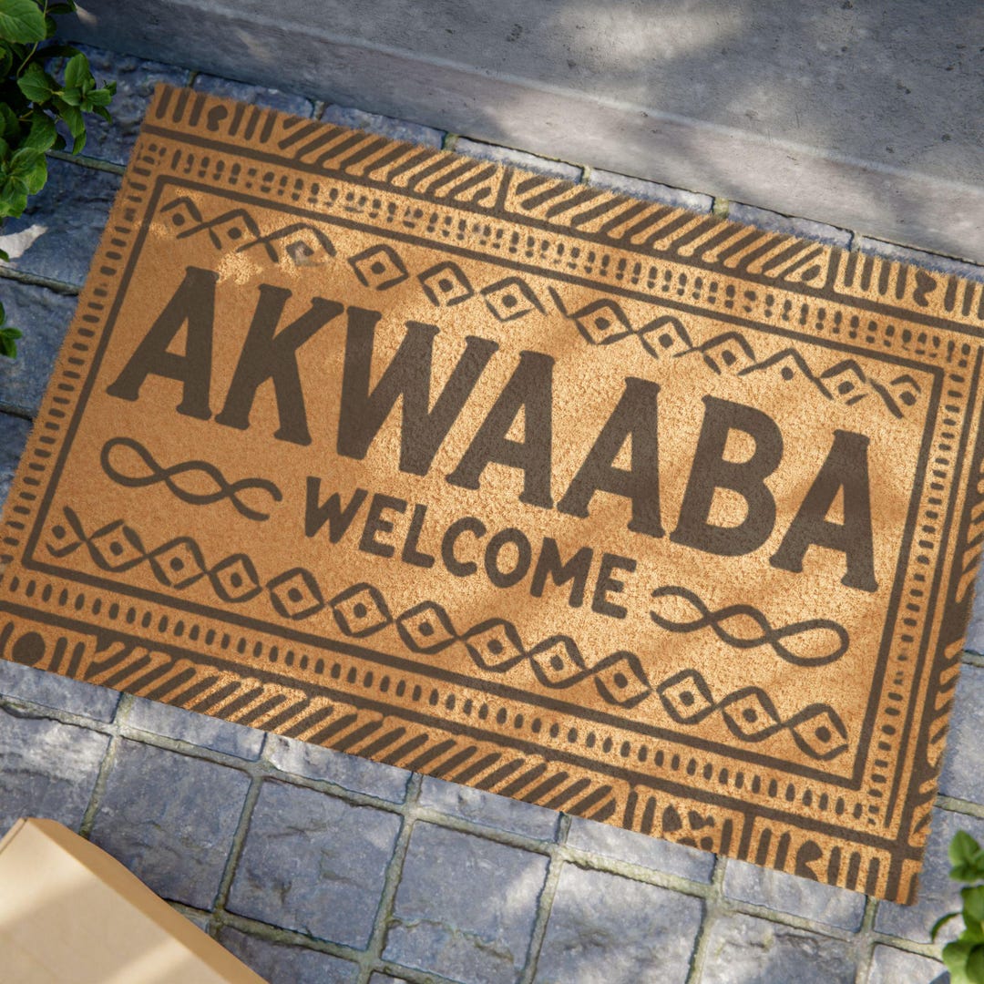Welcome Akwaaba Doormat - African Welcome Mat, Housewarming Gift ...