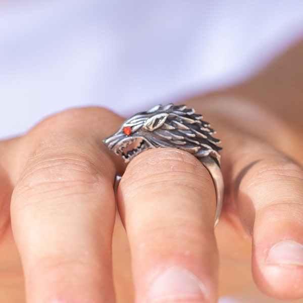 Wolf Ring - Etsy
