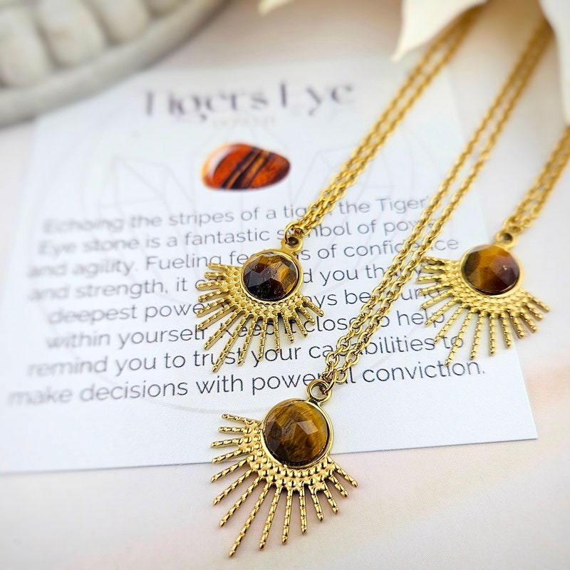 Tiger's Eye Necklace - Etsy