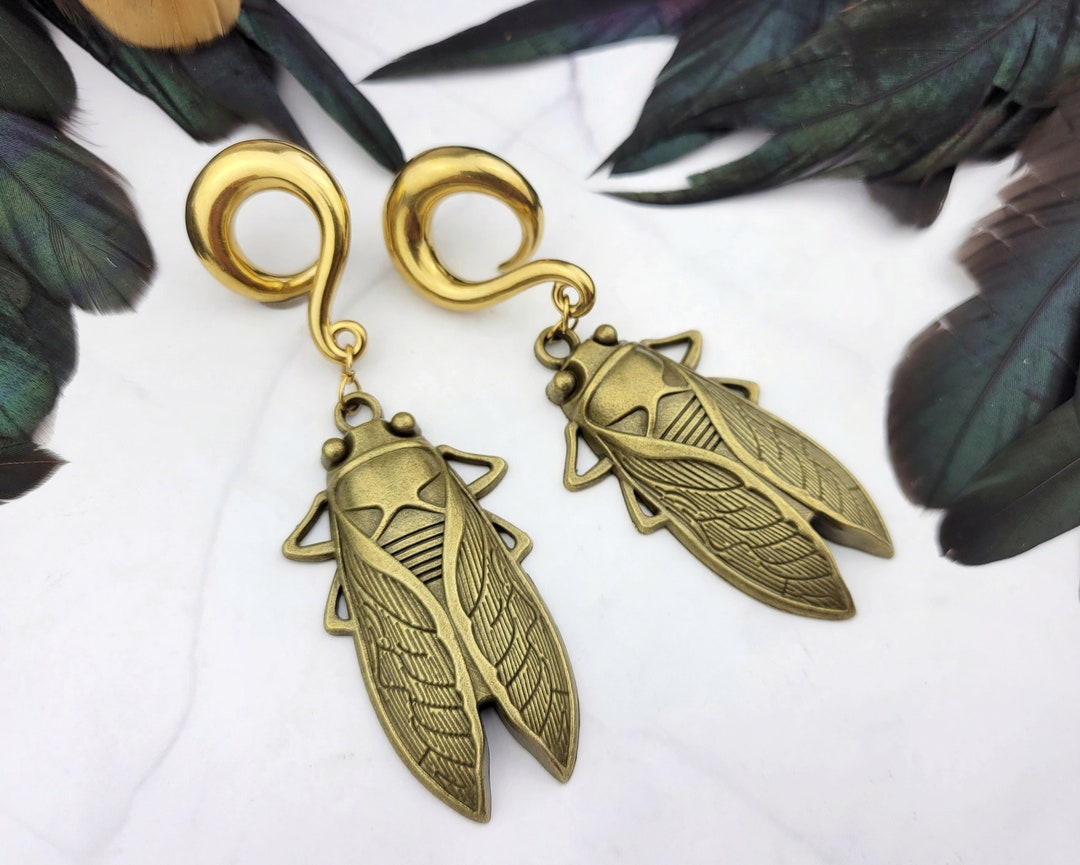 Cicada Spiral Gauges Ear Weights Ear Stretchers Ear - Etsy