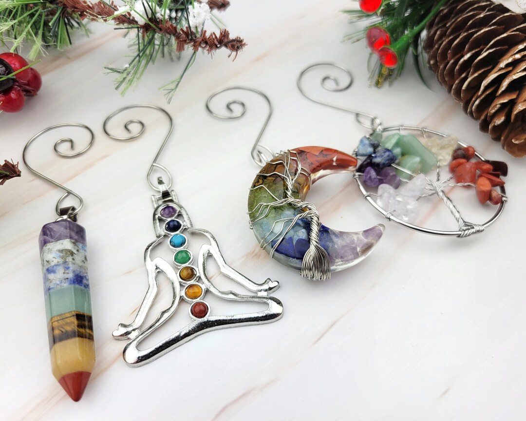 1pcs/4pcs Chakra Stones Ornaments - Mindfulness Gift - Rainbow Gemstone ...