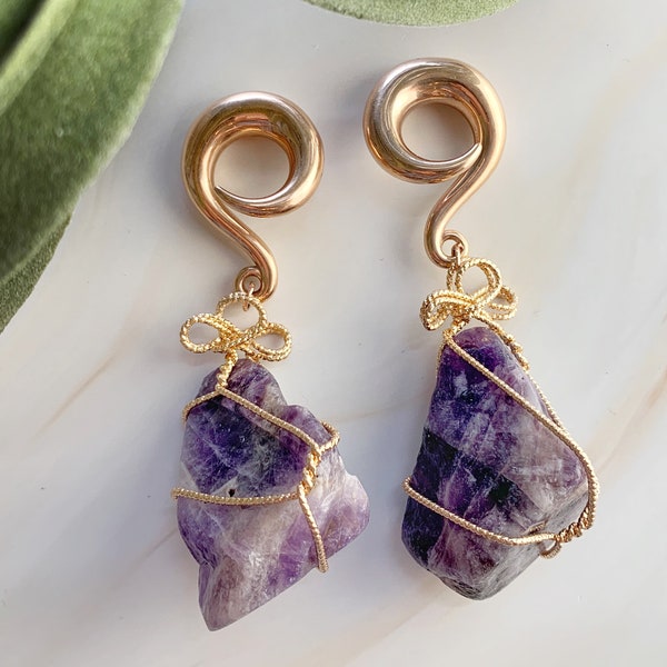 Crystal Wedding Ear Gauges - Etsy