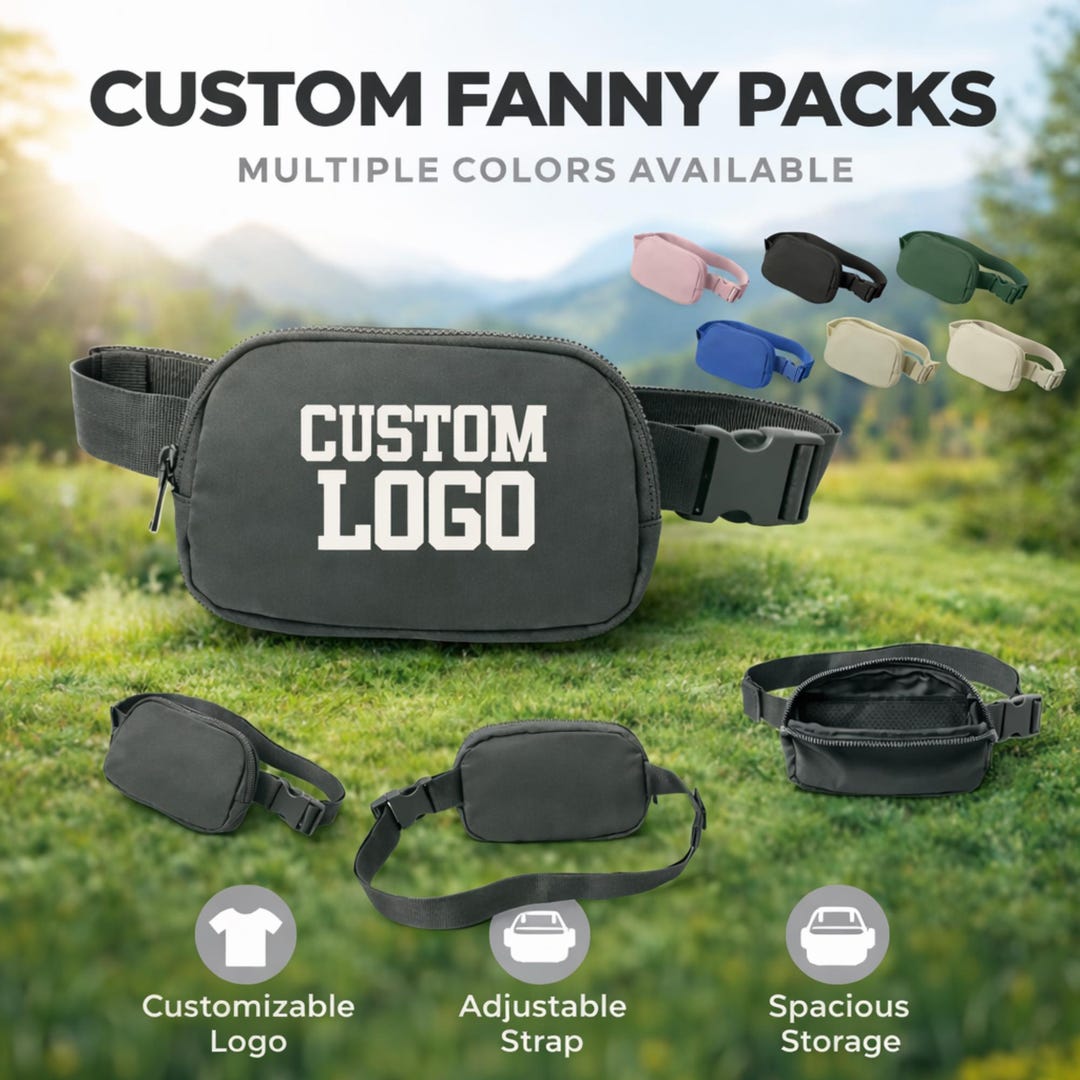 Personalized Fanny Pack, Custom Name or Logo, Belt Bag, Bridesmaid Gift ...