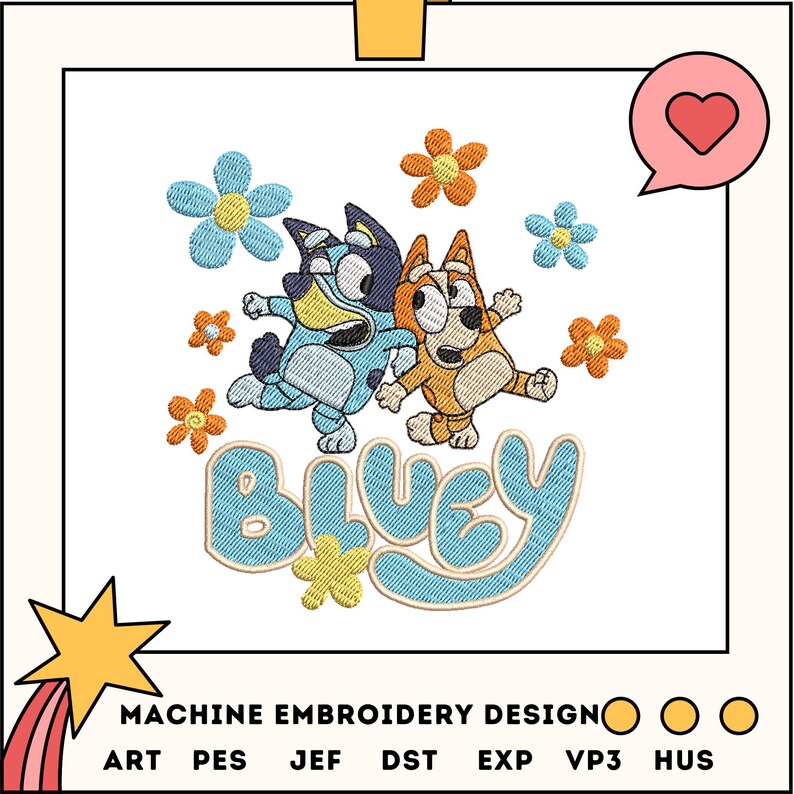 Blue Dog Embroidery Designs, Happy Dog Machine Embroidery, Blue Dog ...