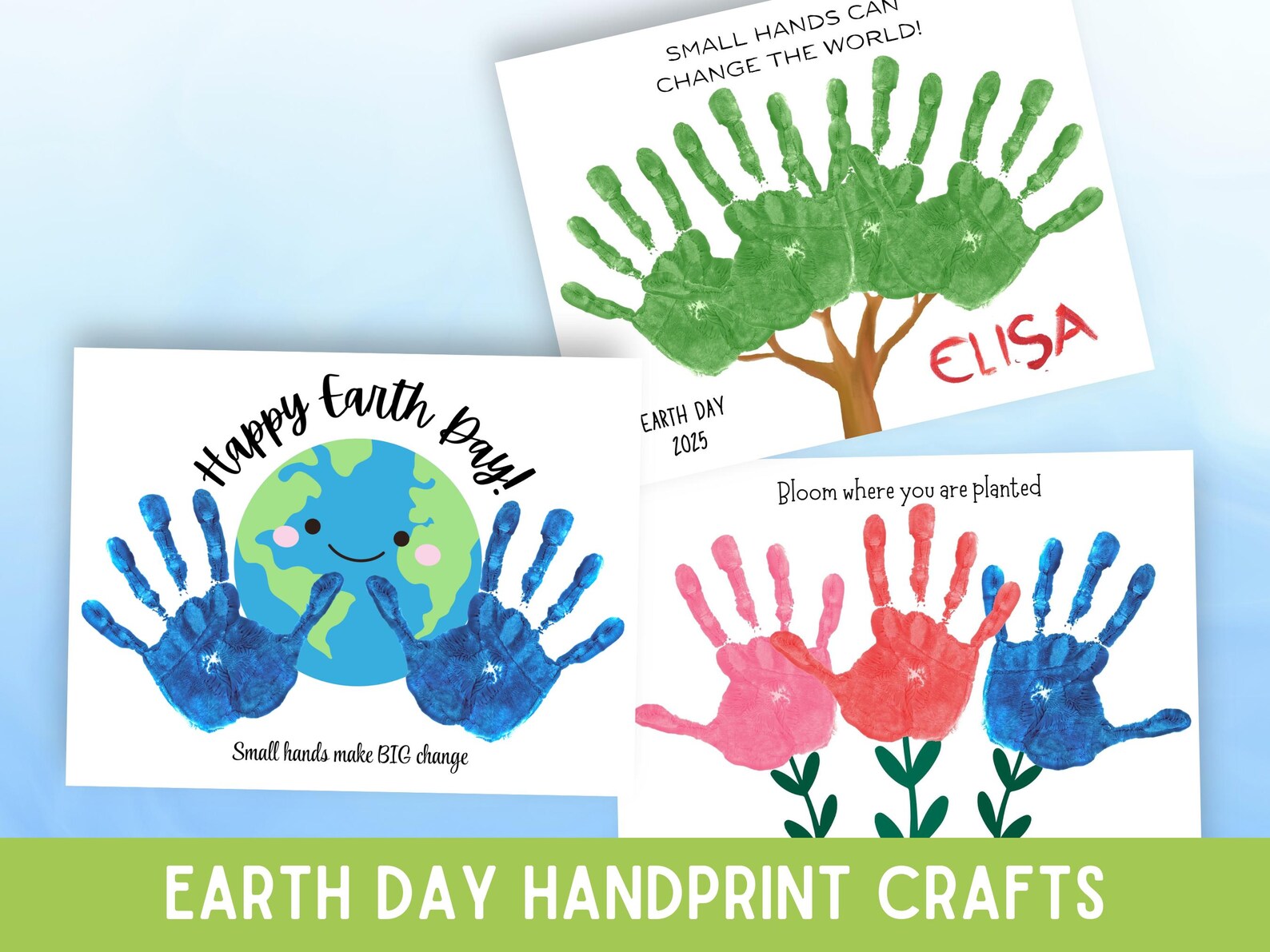Earth Day Handprint Craft Bundle | Set of 3 Printable Activities for ...