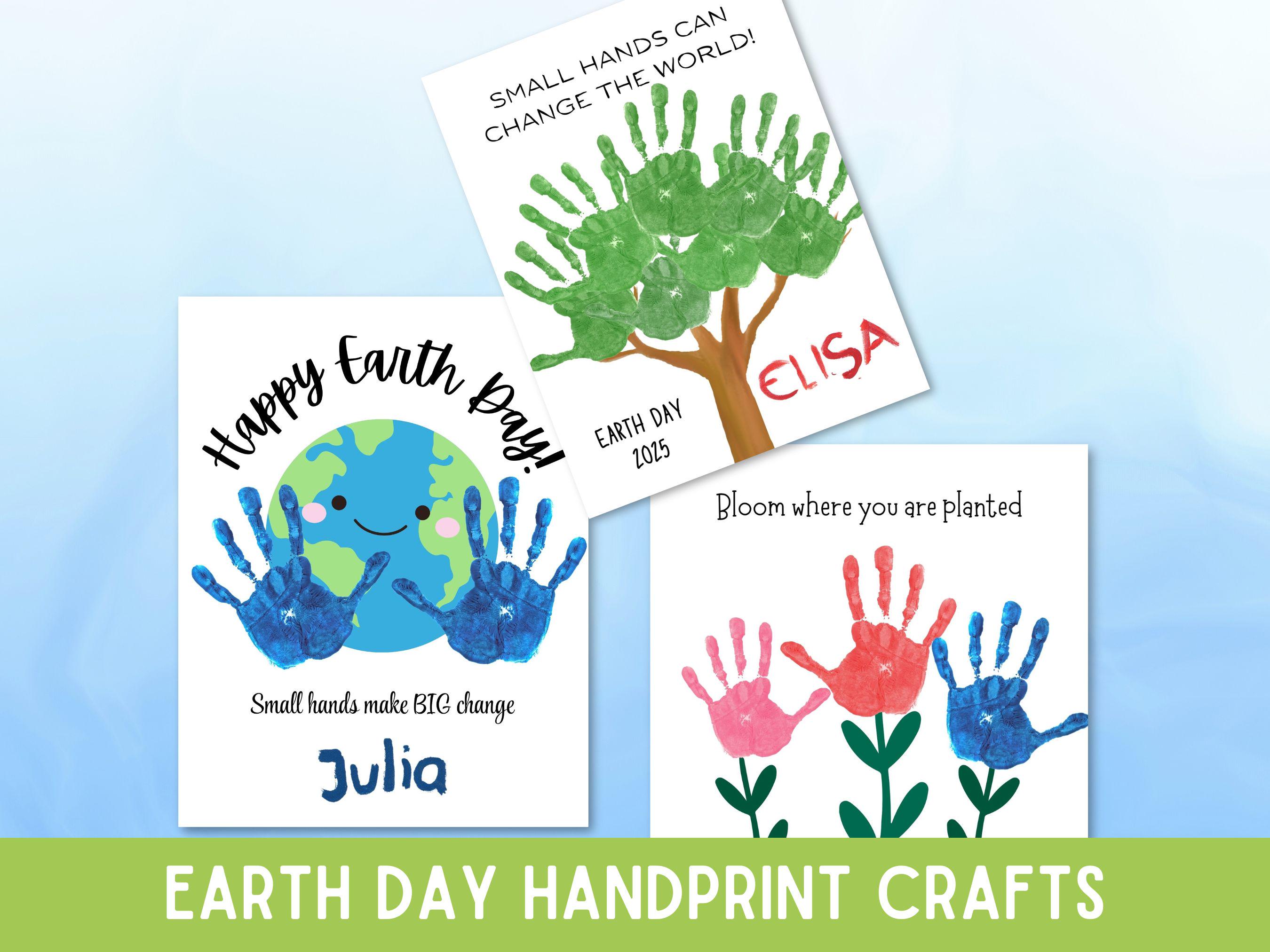 Earth Day Handprint Craft Bundle | Set of 3 Printable Activities for ...