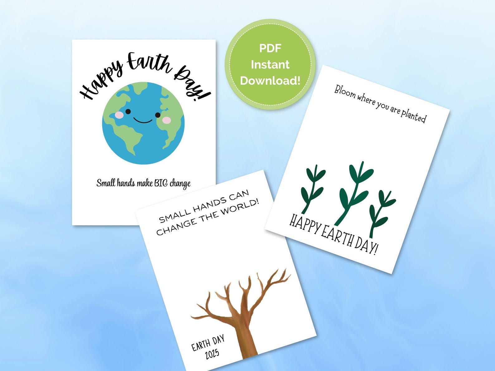 Earth Day Handprint Craft Bundle | Set of 3 Printable Activities for ...