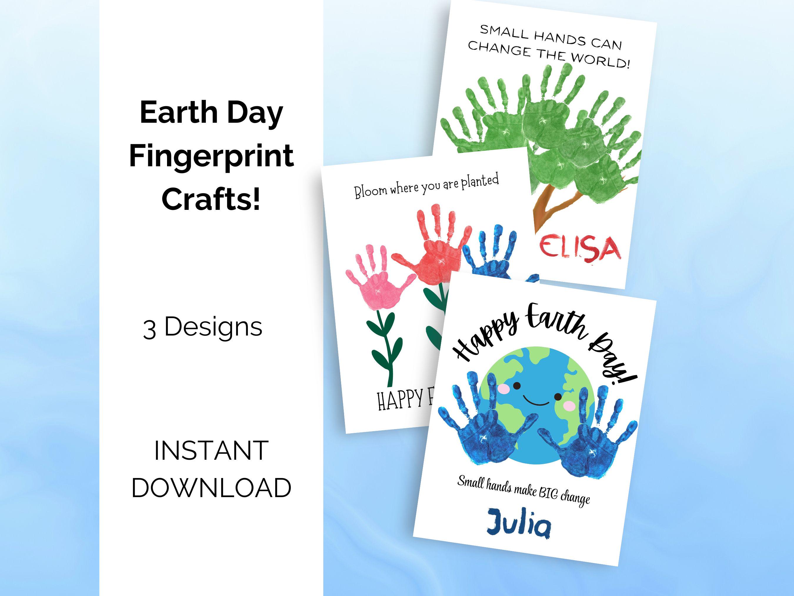 Earth Day Handprint Craft Bundle | Set of 3 Printable Activities for ...