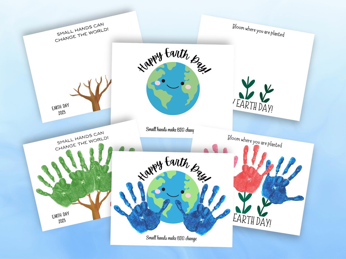 Earth Day Handprint Craft Bundle | Set of 3 Printable Activities for ...