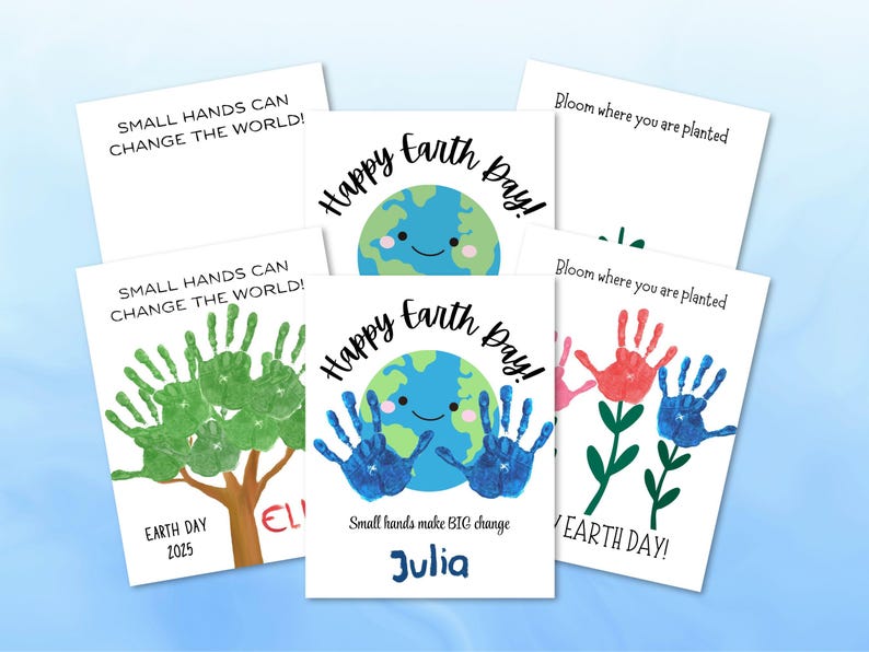 Earth Day Handprint Craft Bundle | Set of 3 Printable Activities for ...