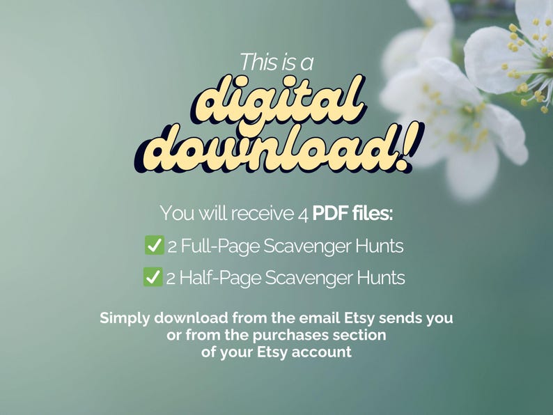 Printable Spring Scavenger Hunt for Kids – Outdoor Screen-free ...