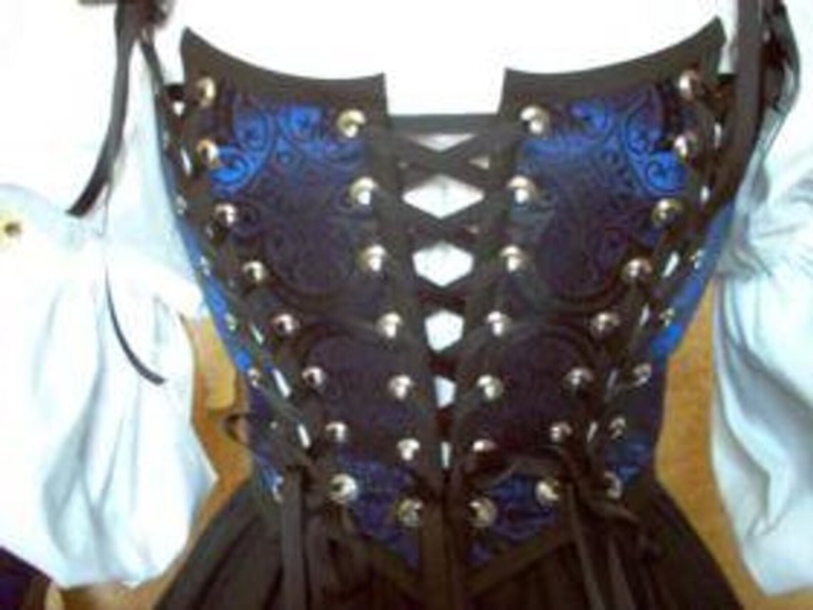 Complete Blue Pirate Renaissance Steampunk Bodice Cuffs Lacing - Etsy