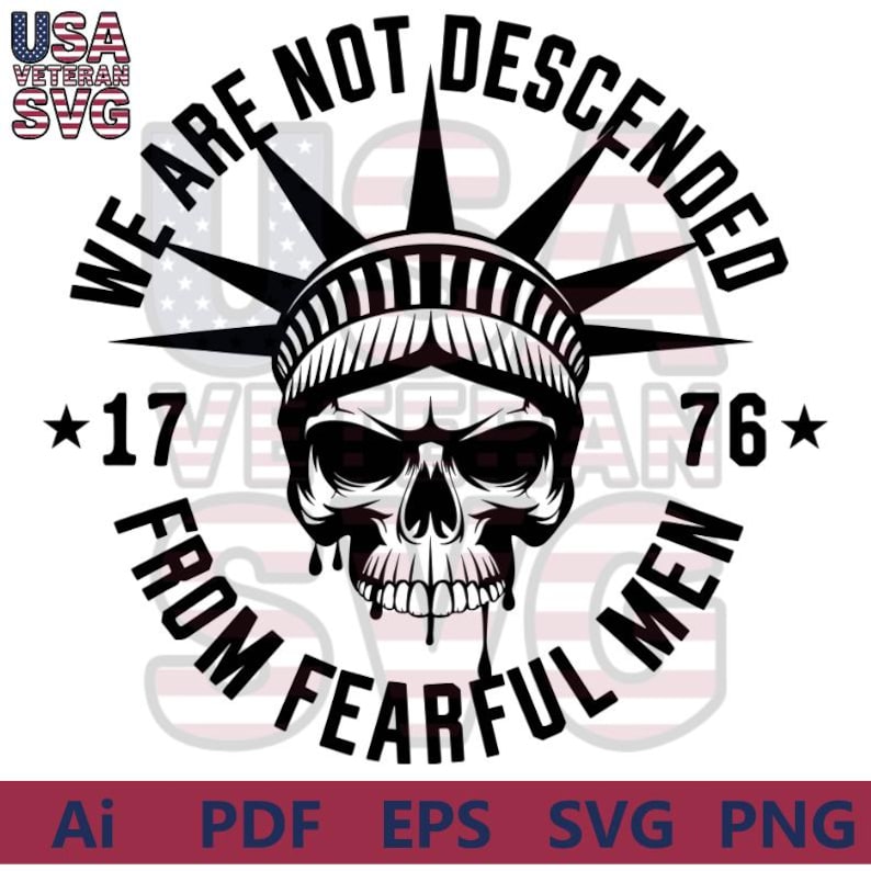 Fearless Men Veteran SVG, 1776 Patriotic Design (digital Files) - Etsy