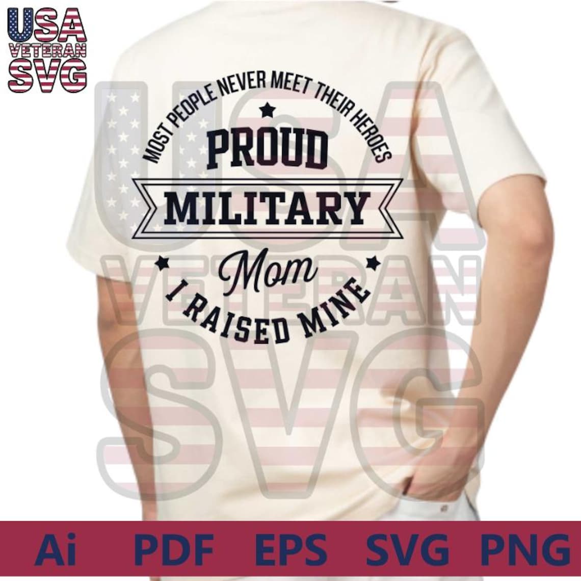 Proud Military Mom SVG, Veteran Design (digital Download) - Etsy