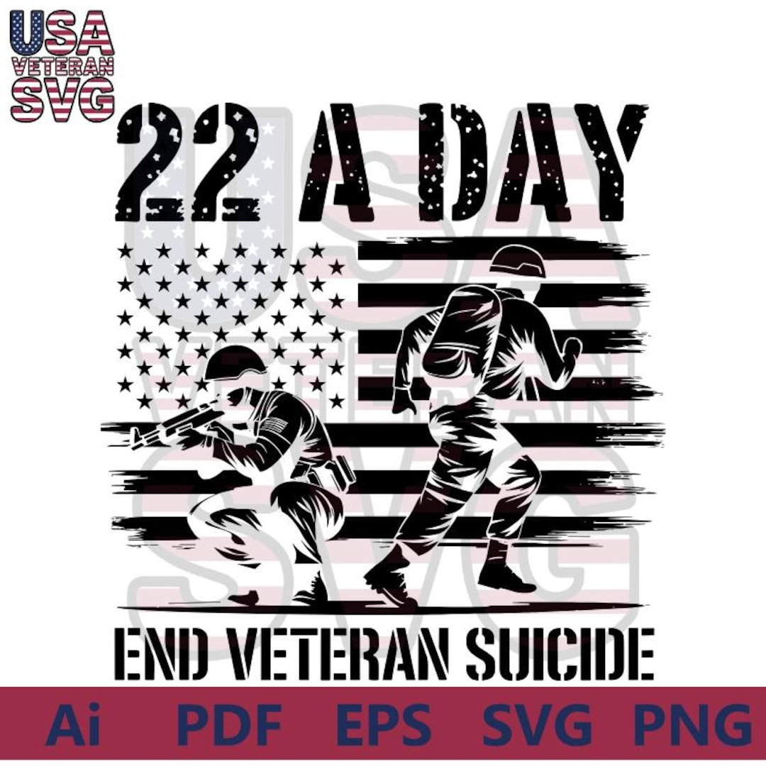 Veteran Suicide Awareness SVG, US Army T-shirt Design (digital Download ...