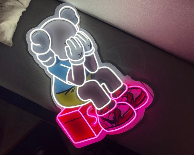 Kaws Crying Neon Sign / Custom Kaws Led Sign / Kaws Neon Sign | Etsy
