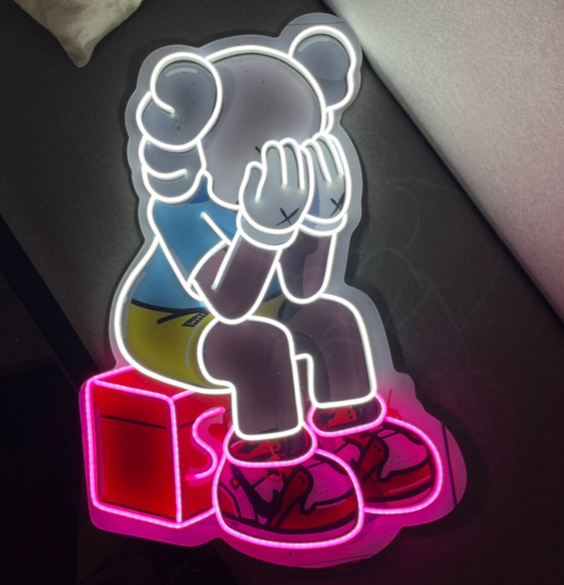 Kaws Crying Neon Sign / Custom Kaws Led Sign / Kaws Neon Sign | Etsy