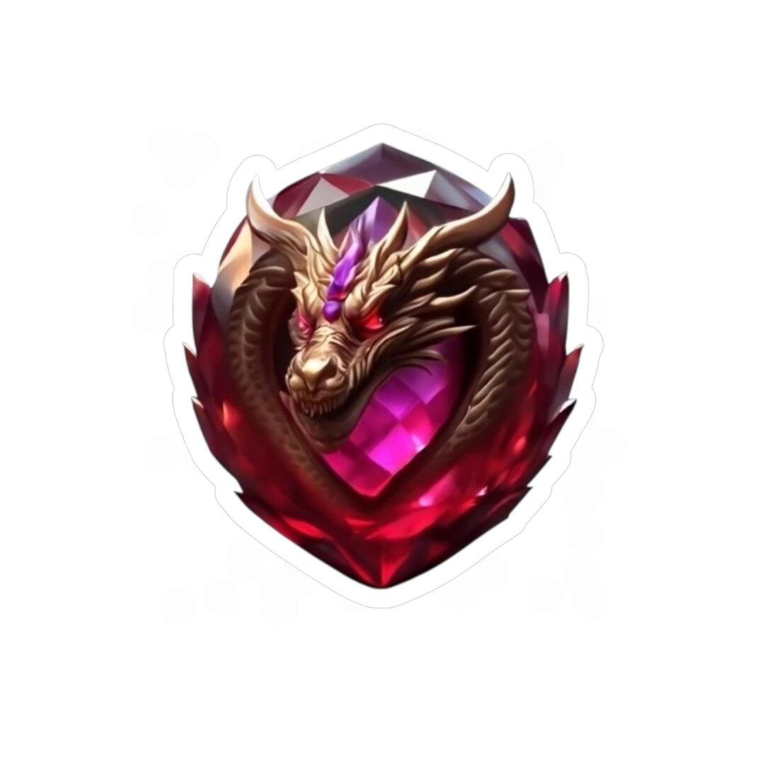 Ruby Dragon Kiss-cut Vinyl Decals - Fantasy Stickers for Gamers, Decor ...
