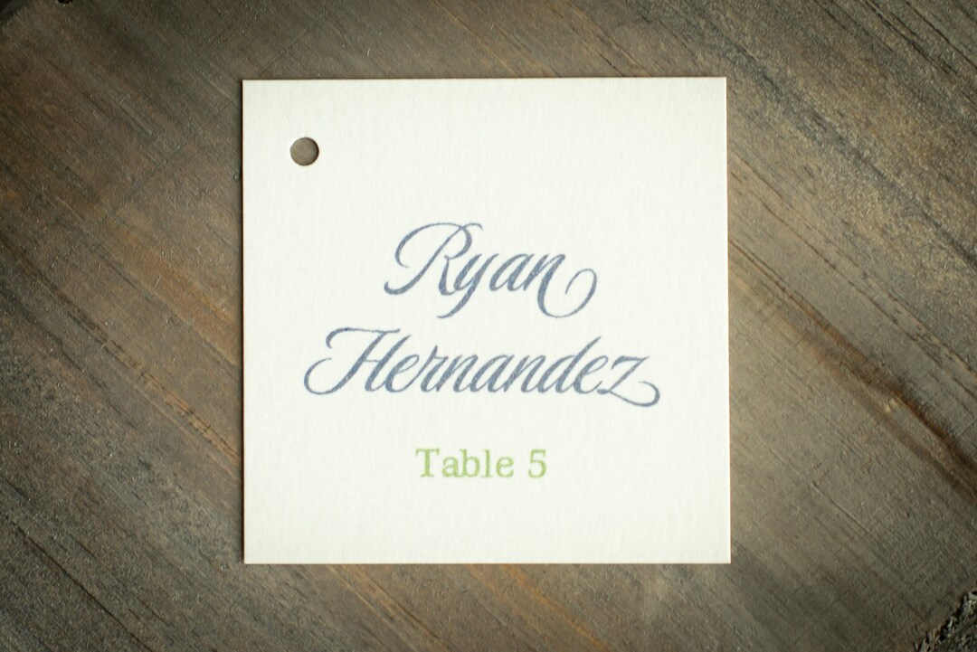 Square Place Card Tags - Etsy