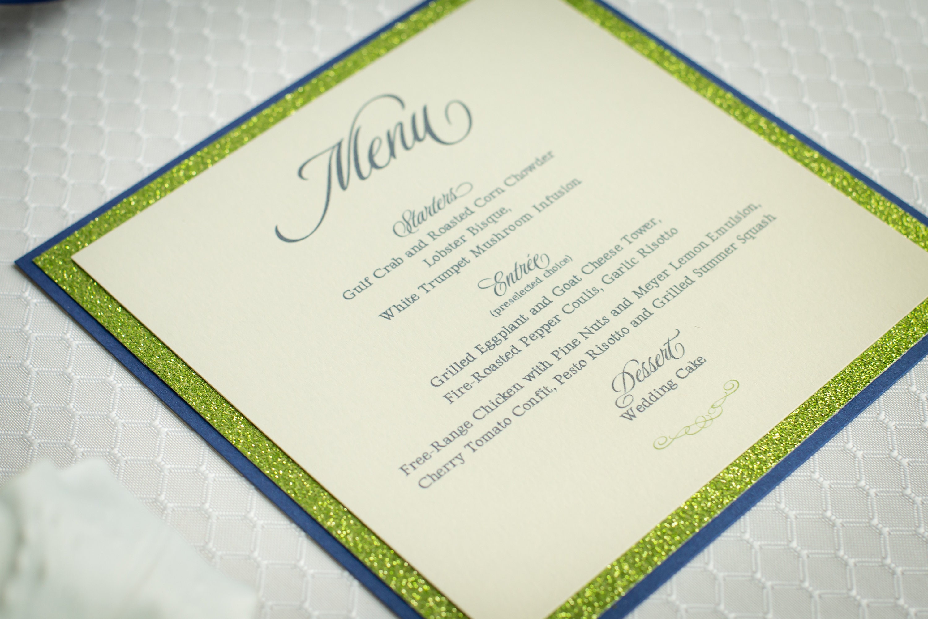 Square Menu Cards | Etsy