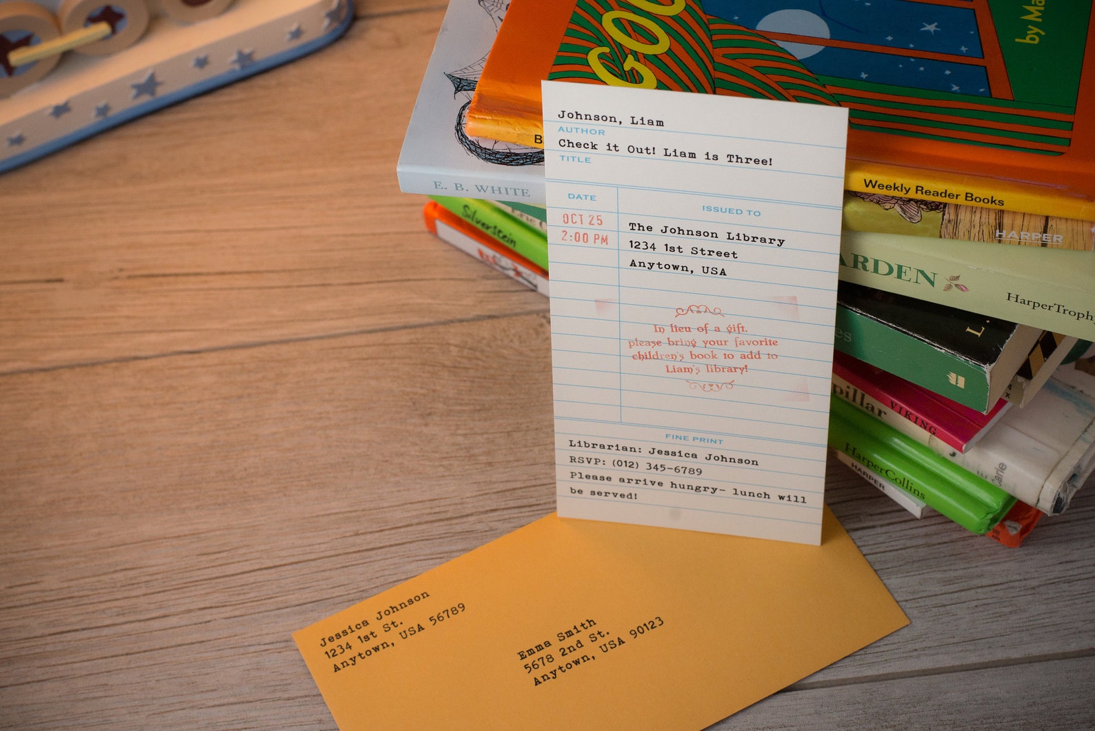 Personalized, Library Check-out Card Birthday Party Invitations - Etsy