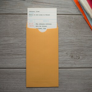 Personalized, Library Check-out Card Birthday Party Invitations - Etsy