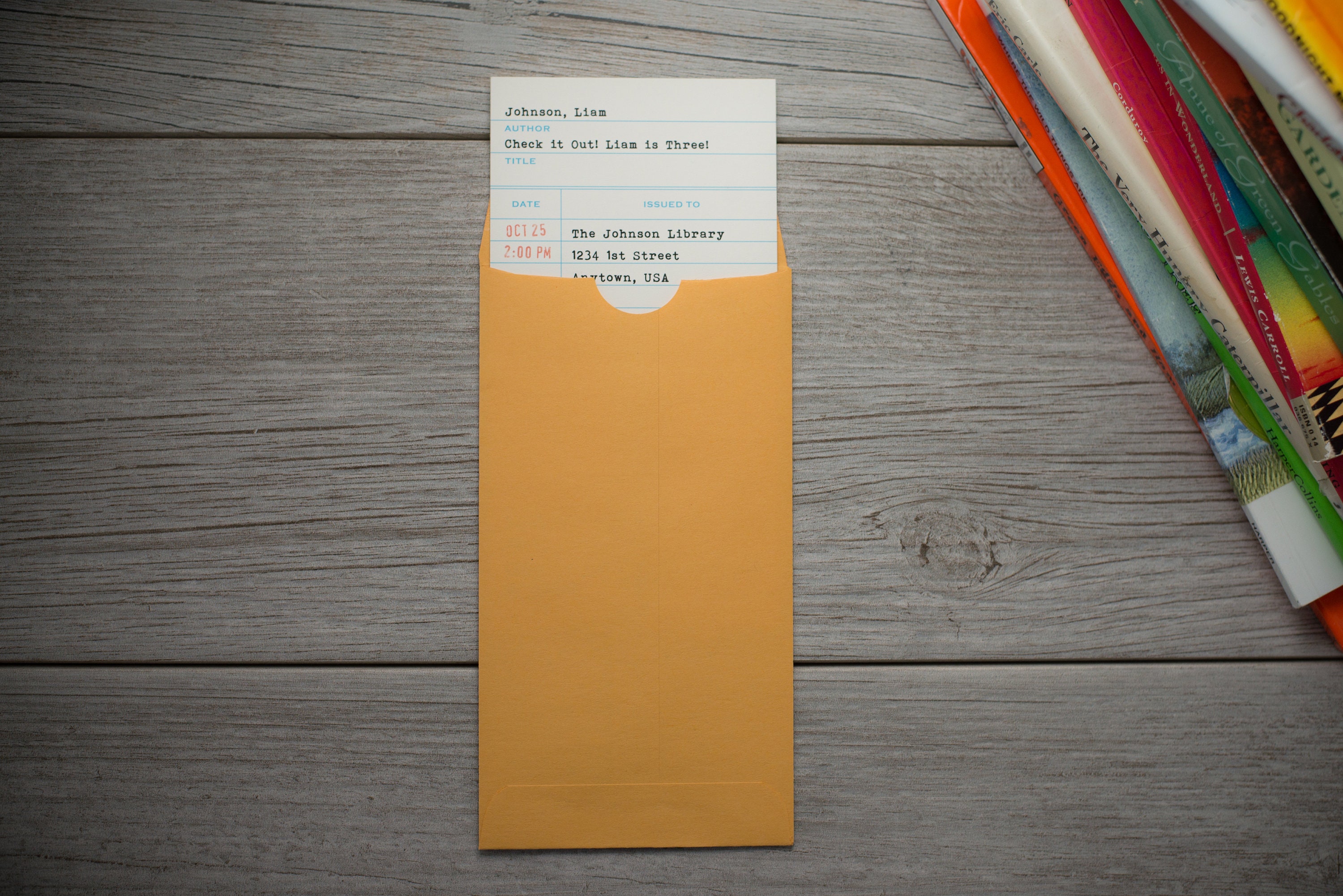 Personalized Library Check-Out Card Birthday Party | Etsy