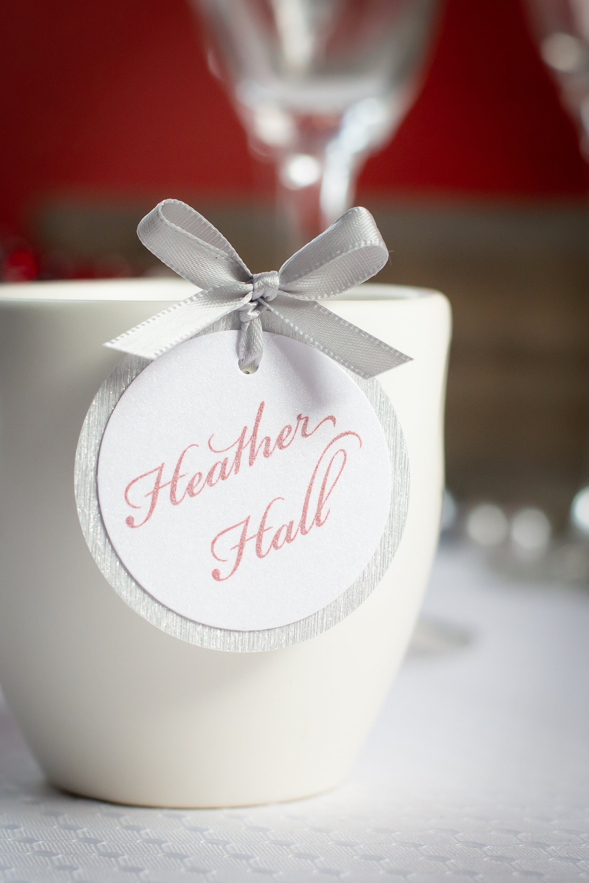 Layered Round Place Card Tags - Etsy Sweden
