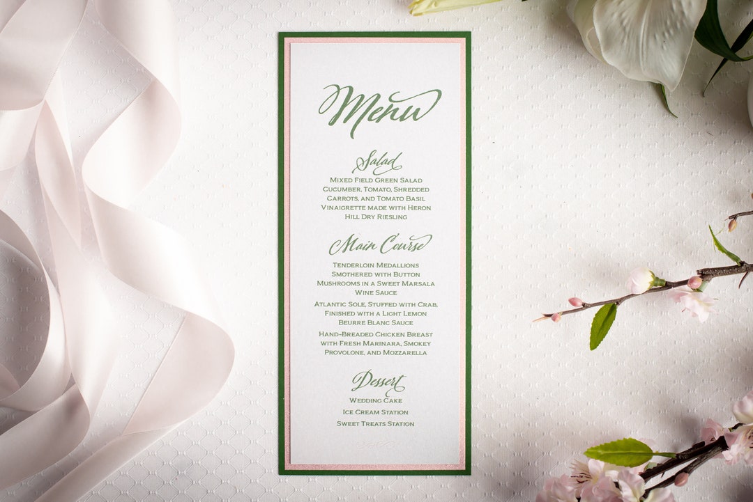 Mini Menu Cards - Etsy