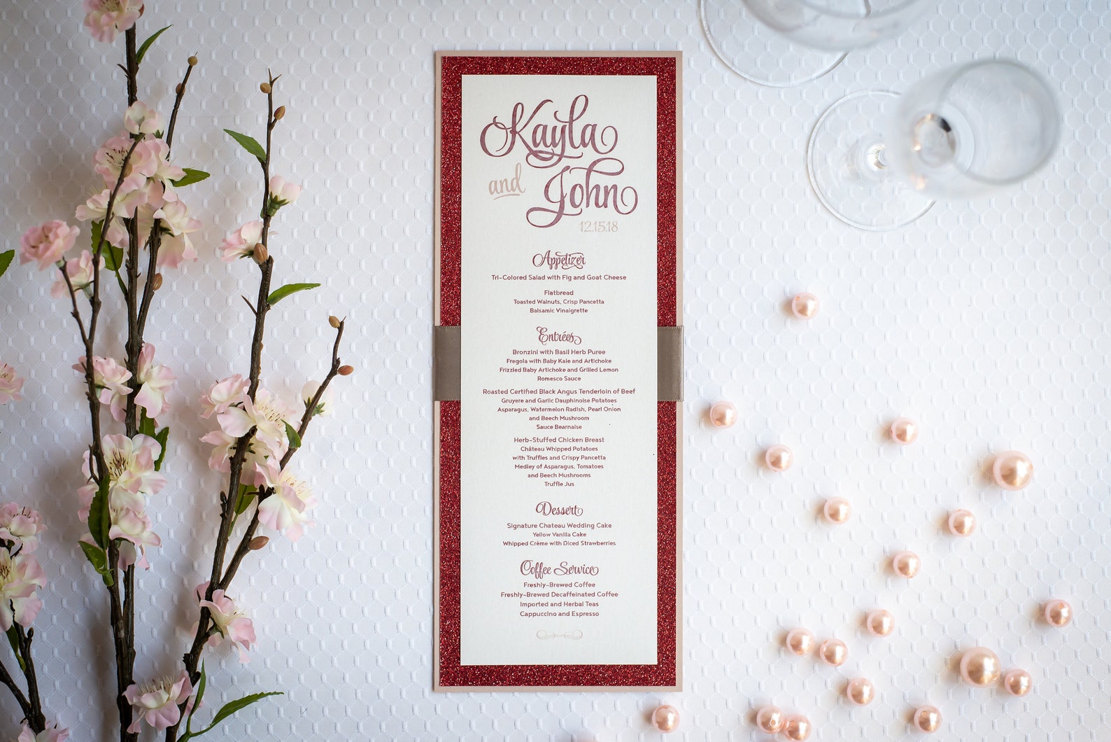 Menu Cards With Ribbon - Etsy