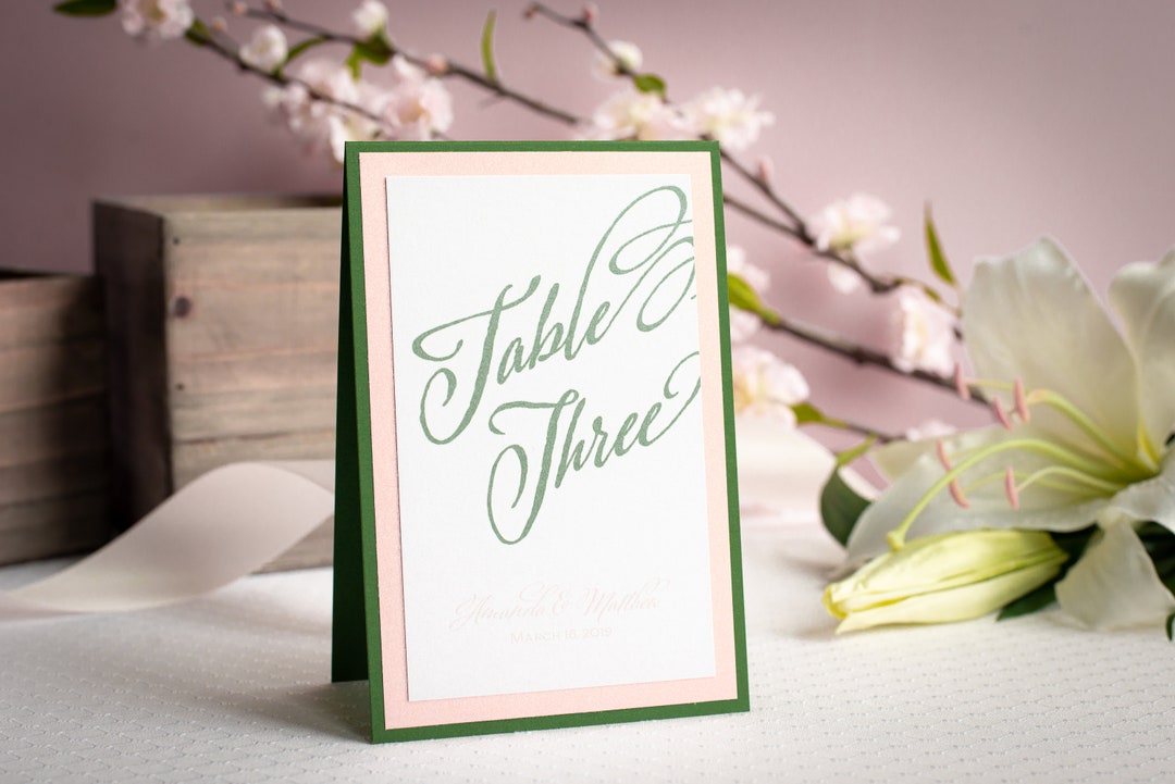 Triple-layered, Personalized, Table Number Signs - Etsy