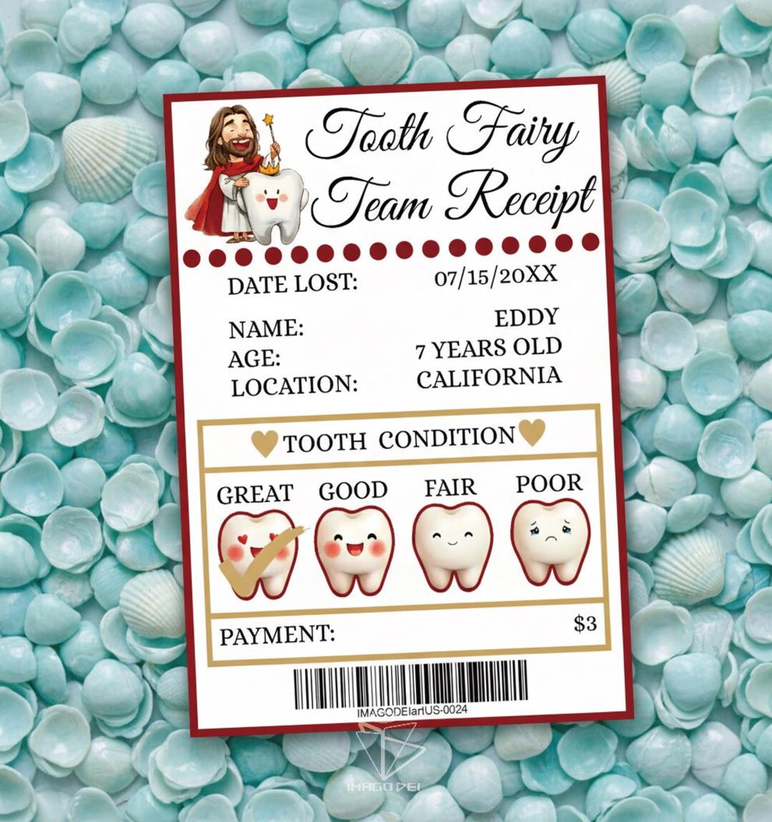 Editable Jesus Lost Tooth Certificate, Tooth Fairy Letter, Kids ...