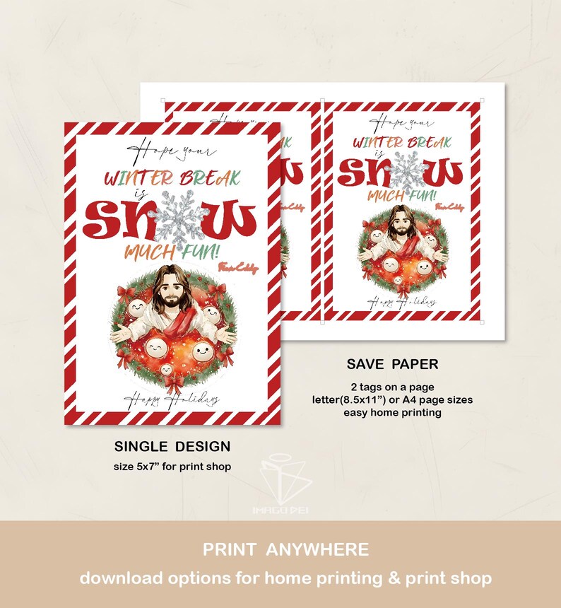 Jesus Christmas Pudding Card, Religious Holiday Art, Christian Xmas ...