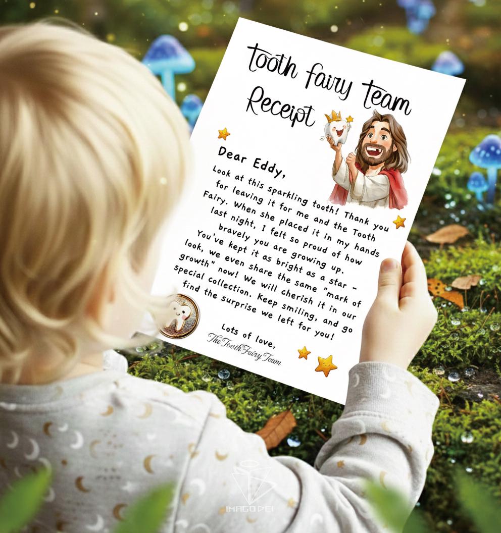 Jesus Tooth Fairy Team Letter, First-tooth Certificate, Christian Kids ...