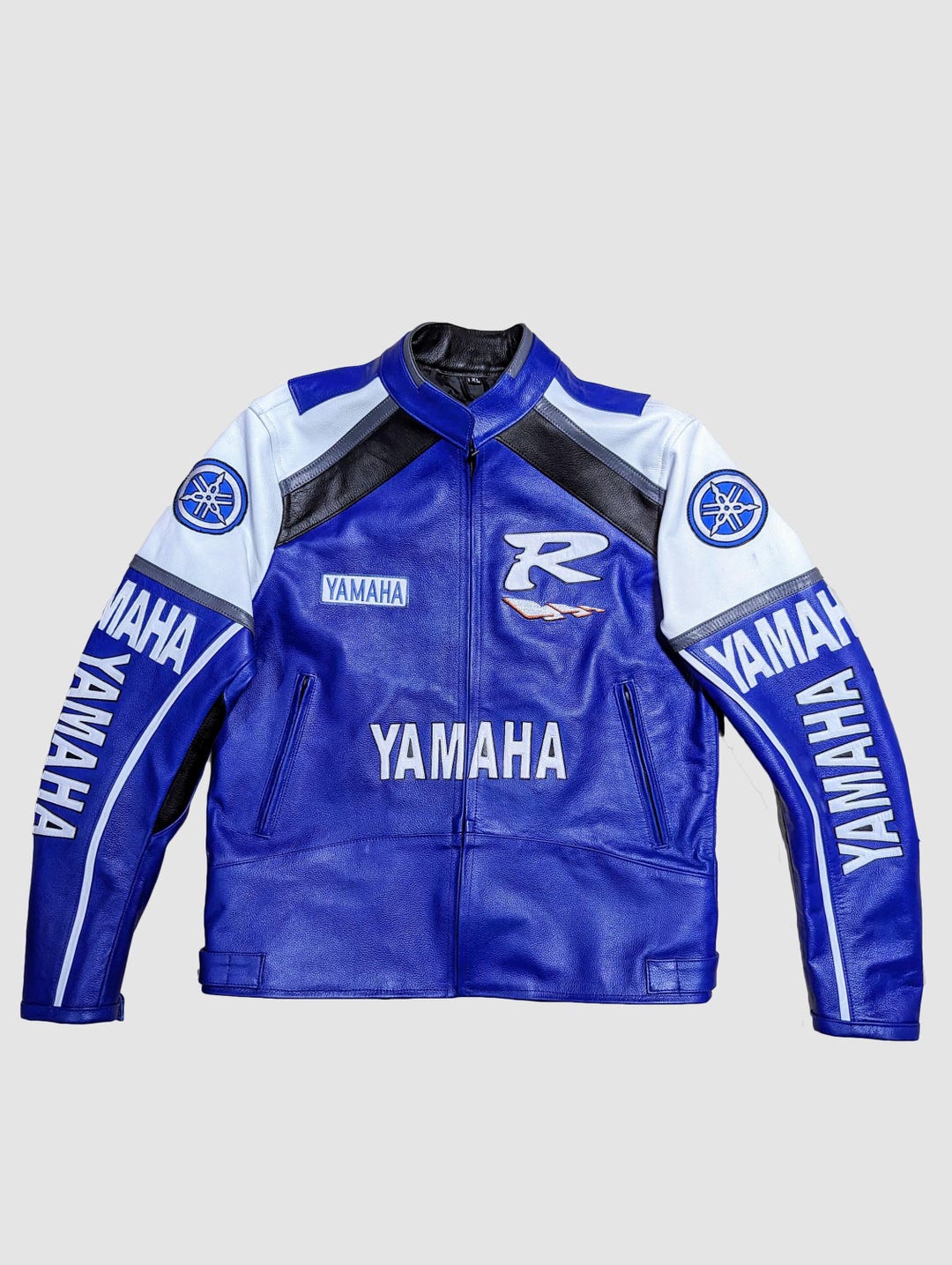Handmade New Yamaha Racing Leather Motorcycle Jacket for Bikers is a ...