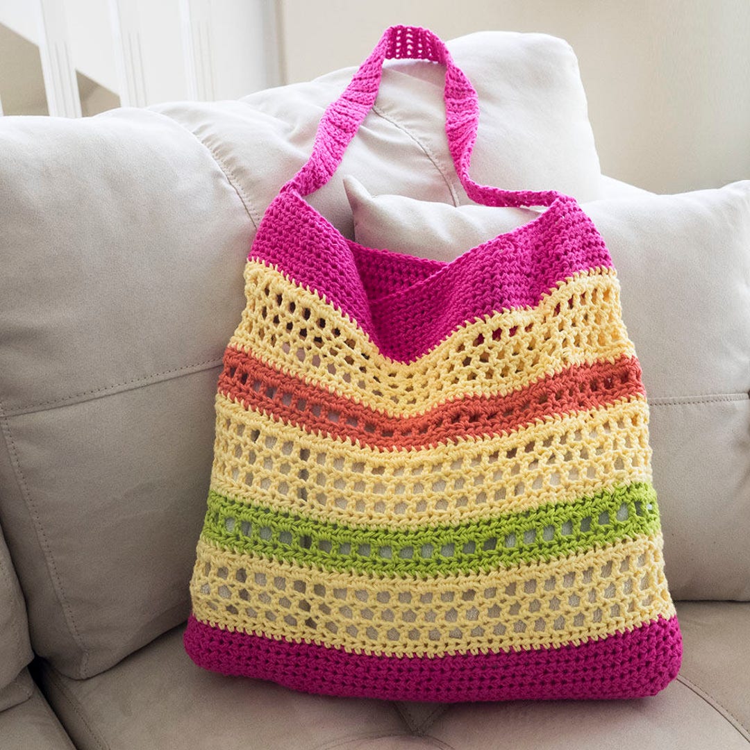 Easy Crochet Bag Pattern | Crochet Tote Pattern | Everyday Bag Pattern ...