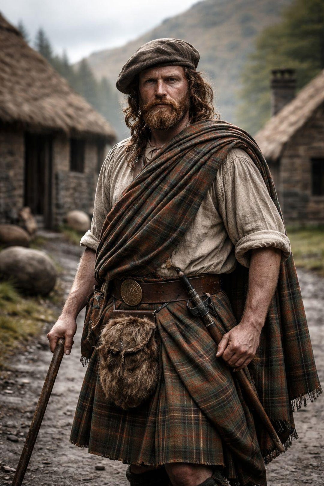 Great Kilt Viking Costume | Medieval Clothing in Tartan Fabric | Celtic ...