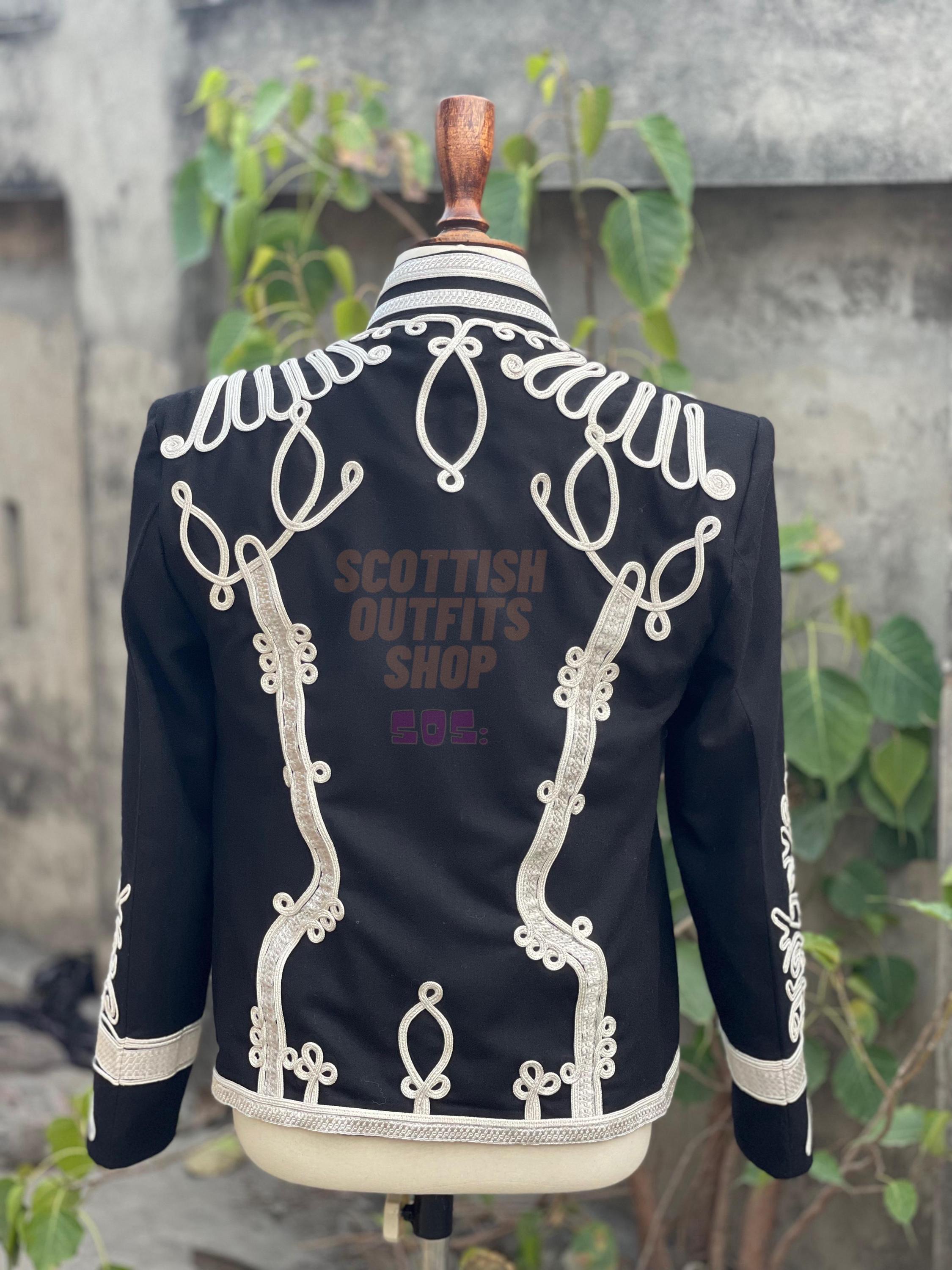 Handmade Black Hussar Military Jacket: Steampunk Gothic Parade Coat - Etsy