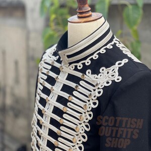 Handmade Black Hussar Military Jacket: Steampunk Gothic Parade Coat - Etsy