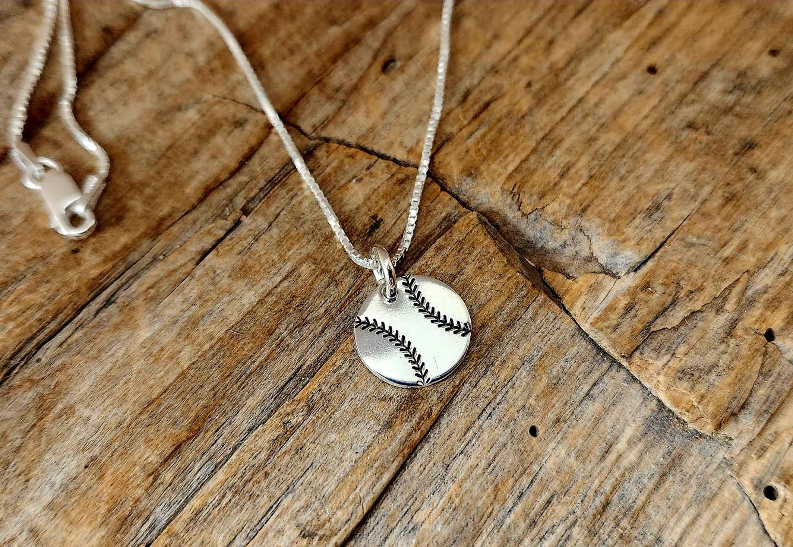 PERSONALIZED SOFTBALL Baseball Necklace Sterling Silver - Etsy