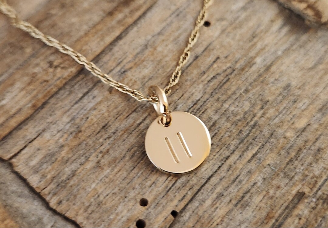 Gold PAUSE NECKLACE, Reflect, Daughter, Gift for Self-care, Mental ...