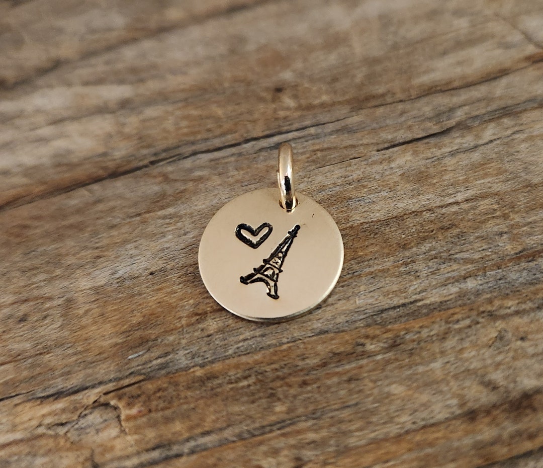 Paris Gold Charm, Silver, Paris Charm, Paris Necklace, Travel Charm ...