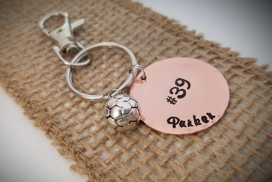 Personalized Soccer Key Chain Name and Number, Soccer Gift, Soccer ...