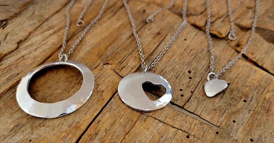 Heart Necklace 3 Generations Necklace Set Mother Daughter Granddaughter ...
